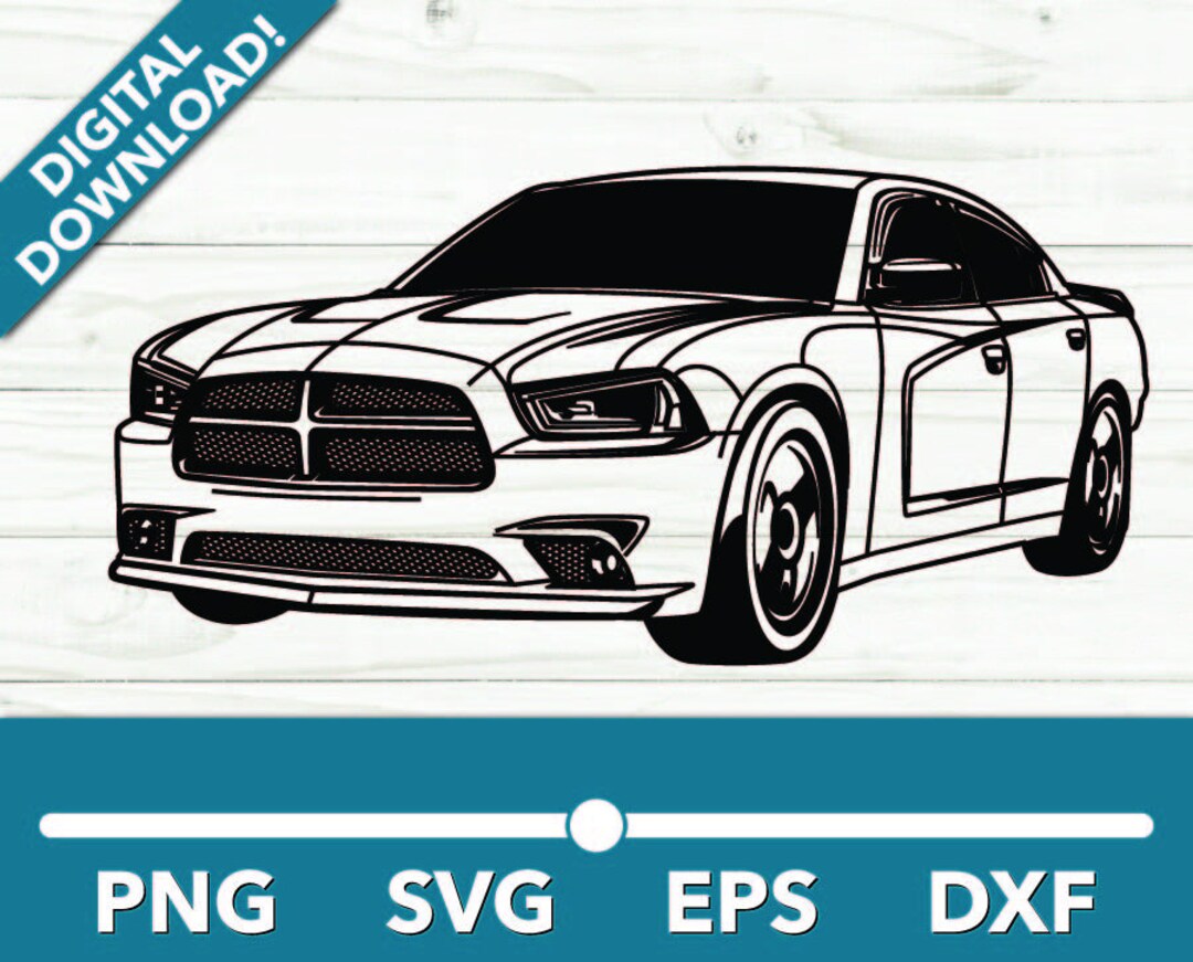 Muscle Charger Sports Cars Fast Speed SVG, Clipart, Supercar Files for ...
