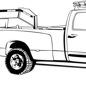 Dually Truck With Trailer Svg - Etsy