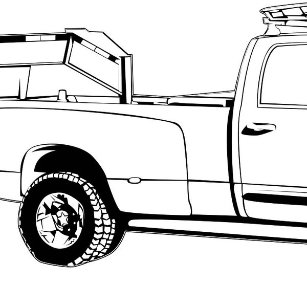 Dodge Dually Truck Vector - Etsy Canada
