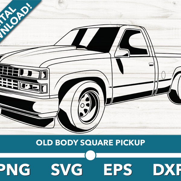 Square Body Chevy Truck Svg - Etsy