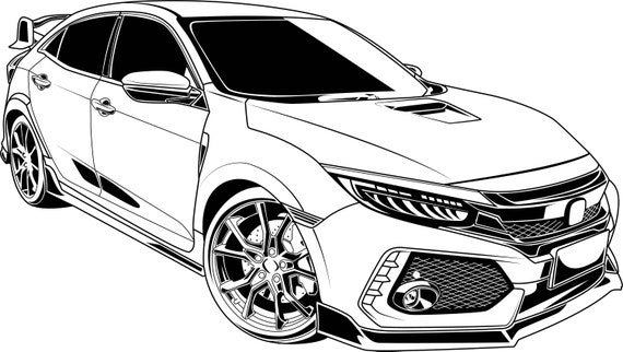 Honda Civic JDM Street Car Sports Car Import SVG Pickup Truck | Etsy