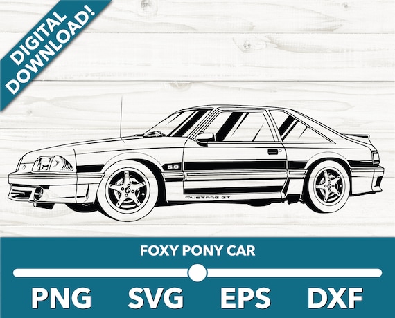 Fox Body Sports Stang Car Race Car SVG Car Clipart Fast Car - Etsy