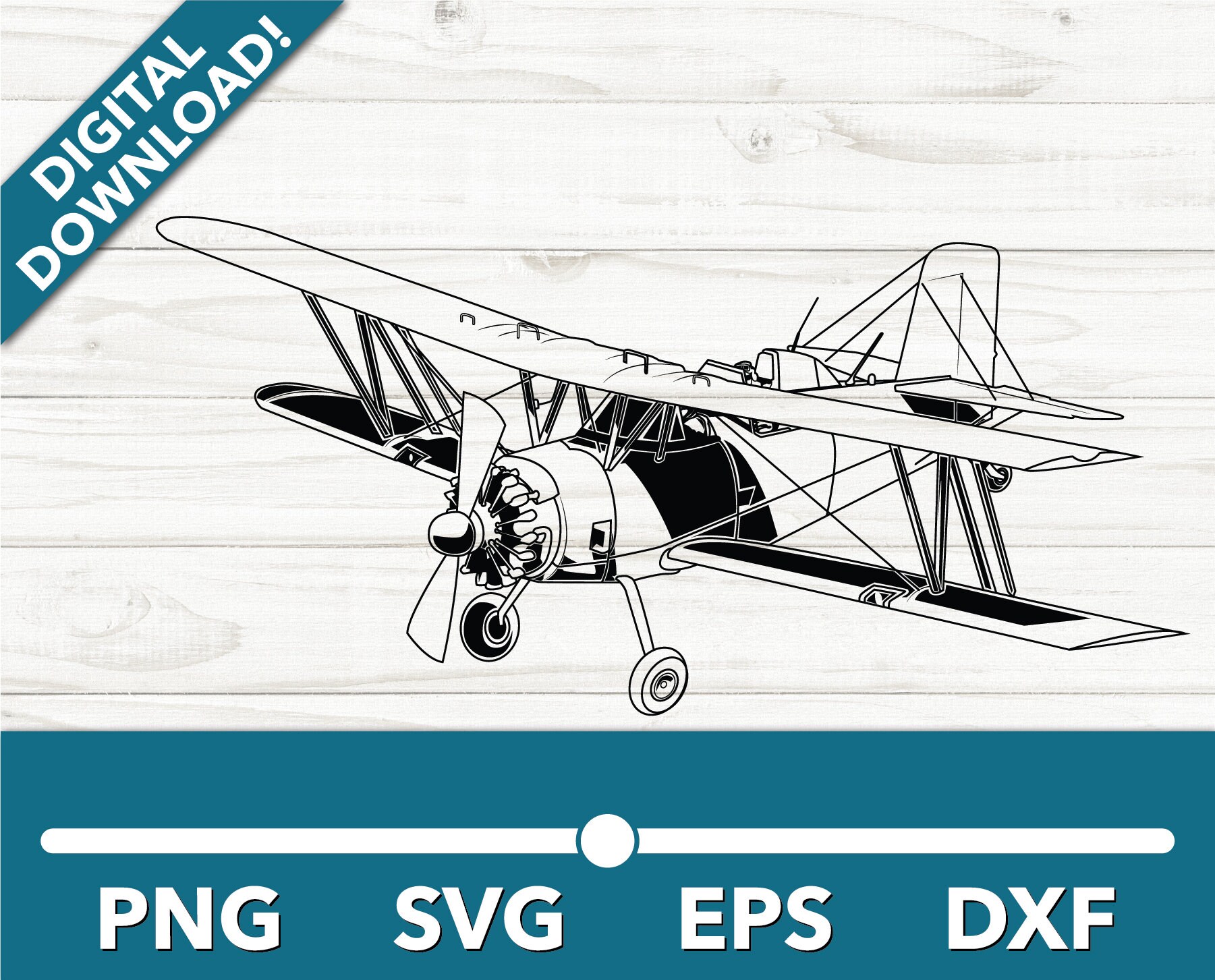 Bi-plane Aircraft Crop Duster SVG, Car Clipart, Fast Files for Cricut ...