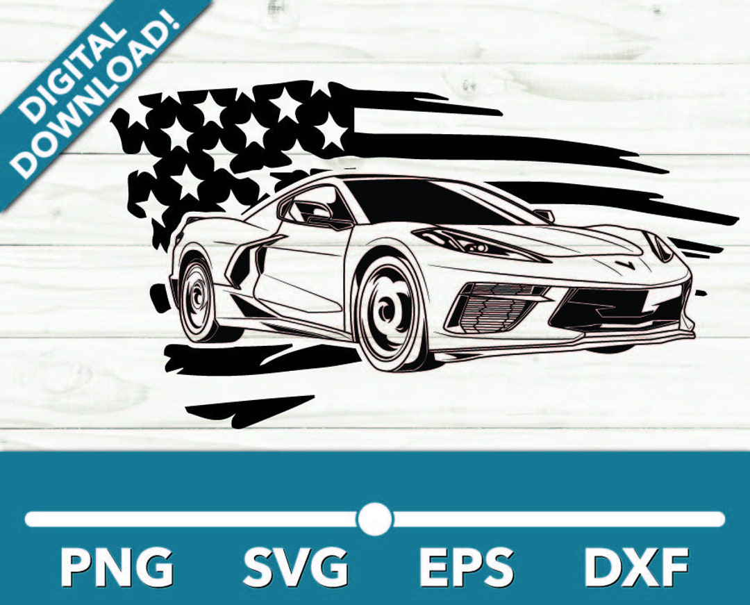 Luxury Sports Coupe Car Fast Speed SVG, Clipart, Car Files for Cricut ...