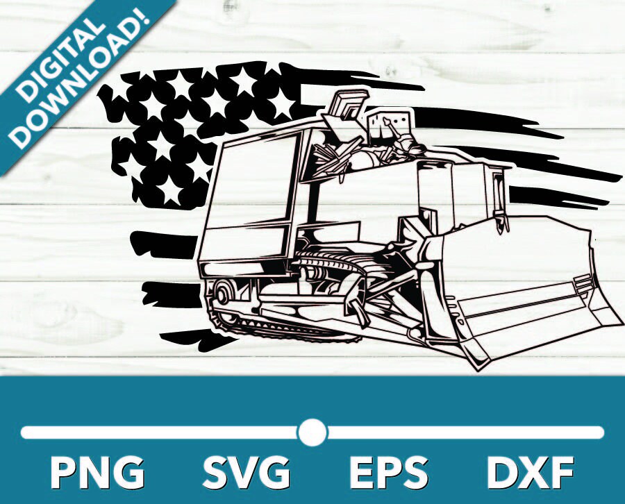 Killdozer Bulldozer Flatten Raze SVG, Car Clipart, Fast Files for ...