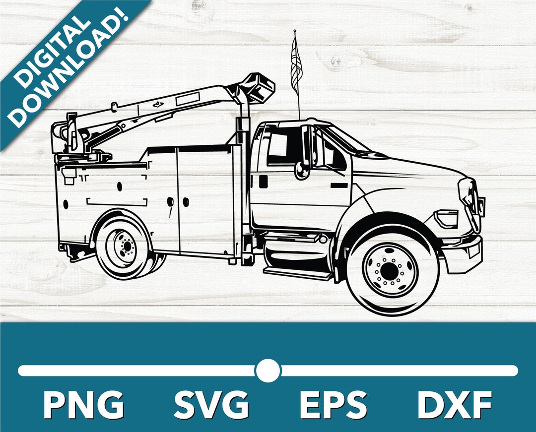 Mechanics Truck Service Vehicle Heavy Machinery SVG, Car Clipart, Fast ...