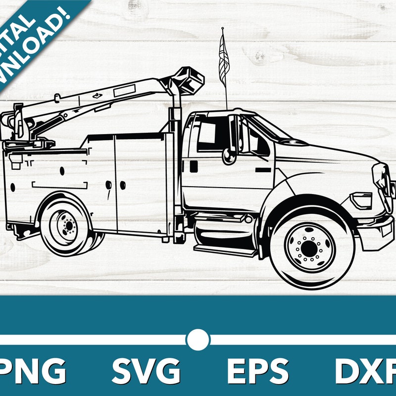 Crane Truck Svg - Etsy