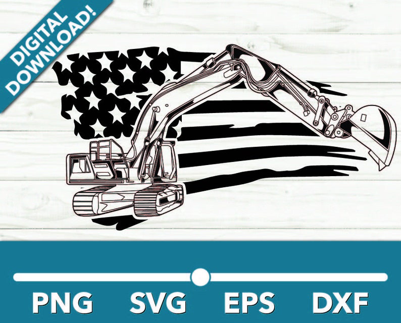 Excavator Backhoe Digging Equipment SVG Pickup Truck Clipart Pickup ...