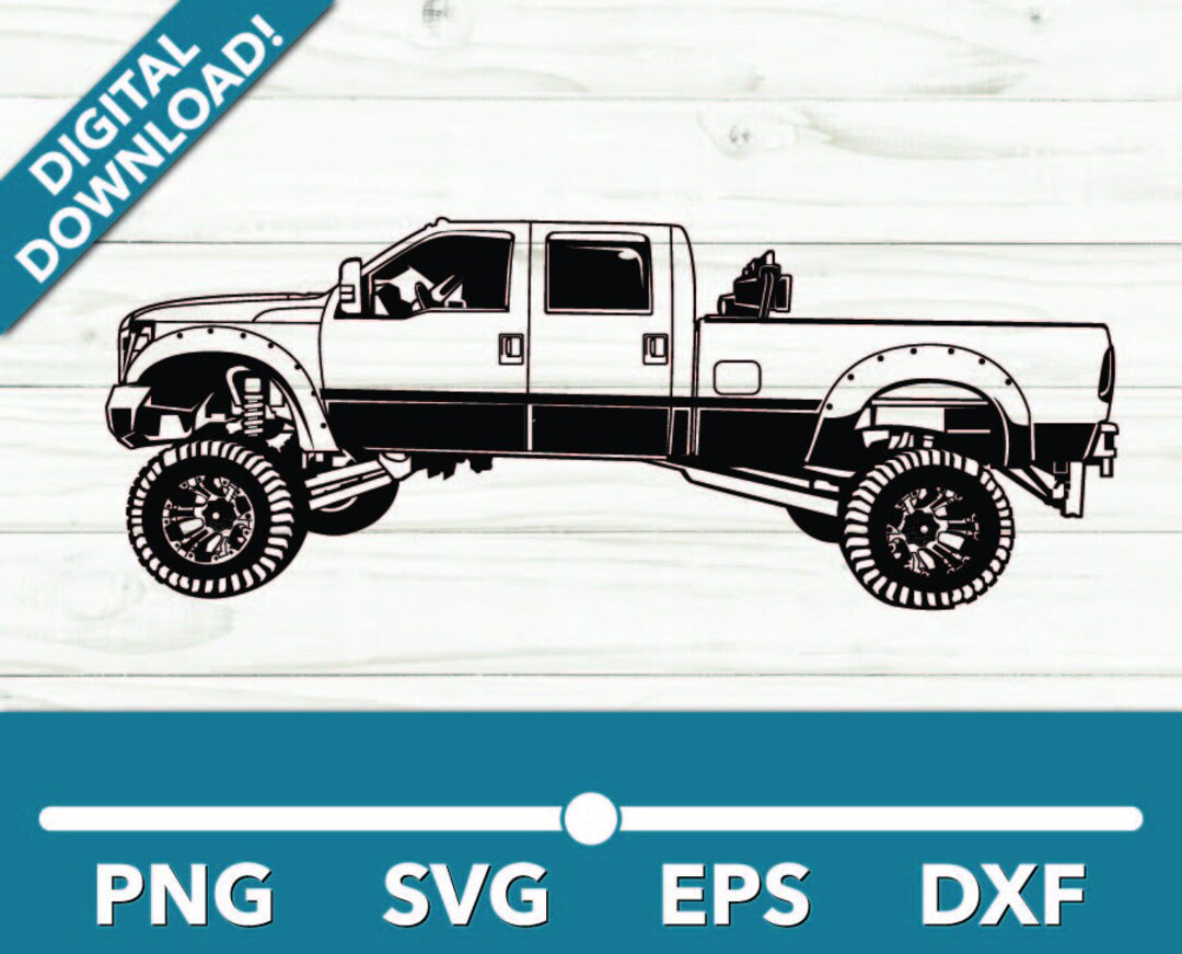 Pickup Truck Offroad Racing Lifted Trucks SVG, Pickup Truck Clipart ...