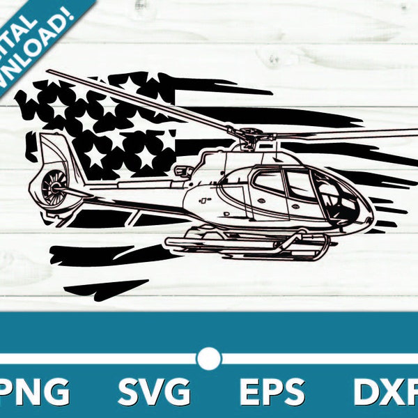 American Flag With Helicopter - Etsy