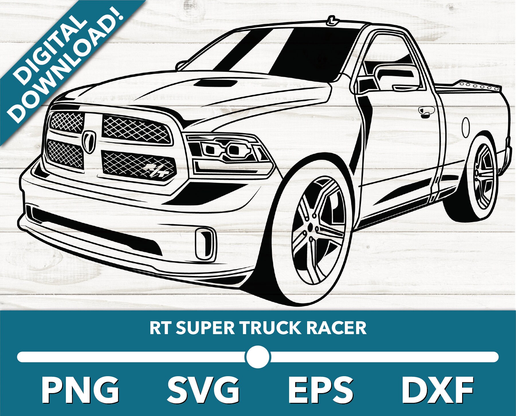 RT Racetruck Sports Car SVG, Car Clipart, Fast Car Files for Cricut and ...