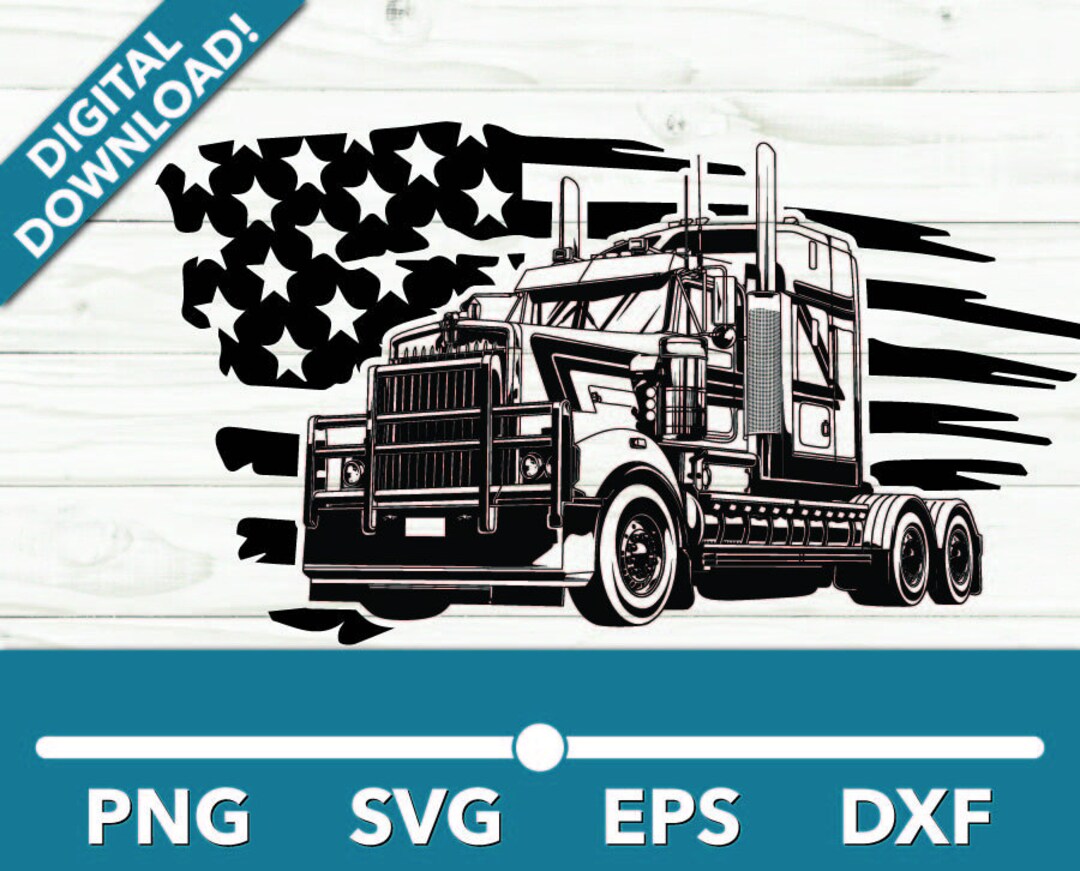 Semi Truck Front Big Rig Heavy Duty Equipment SVG, Truck Clipart ...