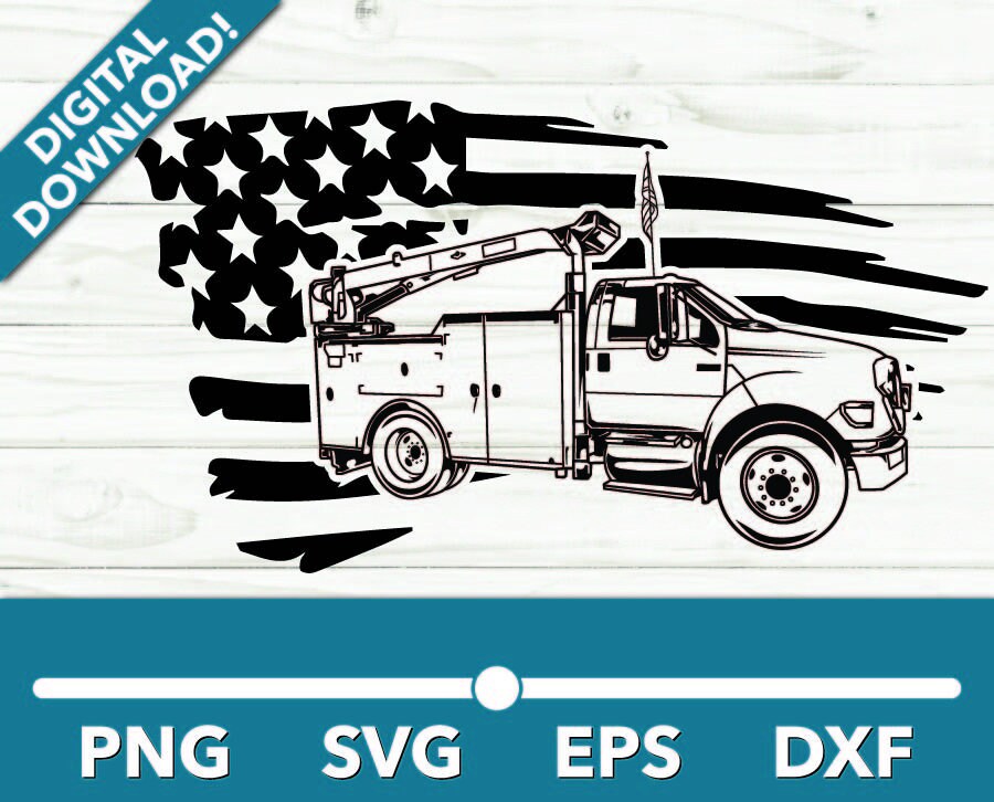 Mechanics Truck Service Vehicle Heavy Machinery SVG, Car Clipart, Fast ...