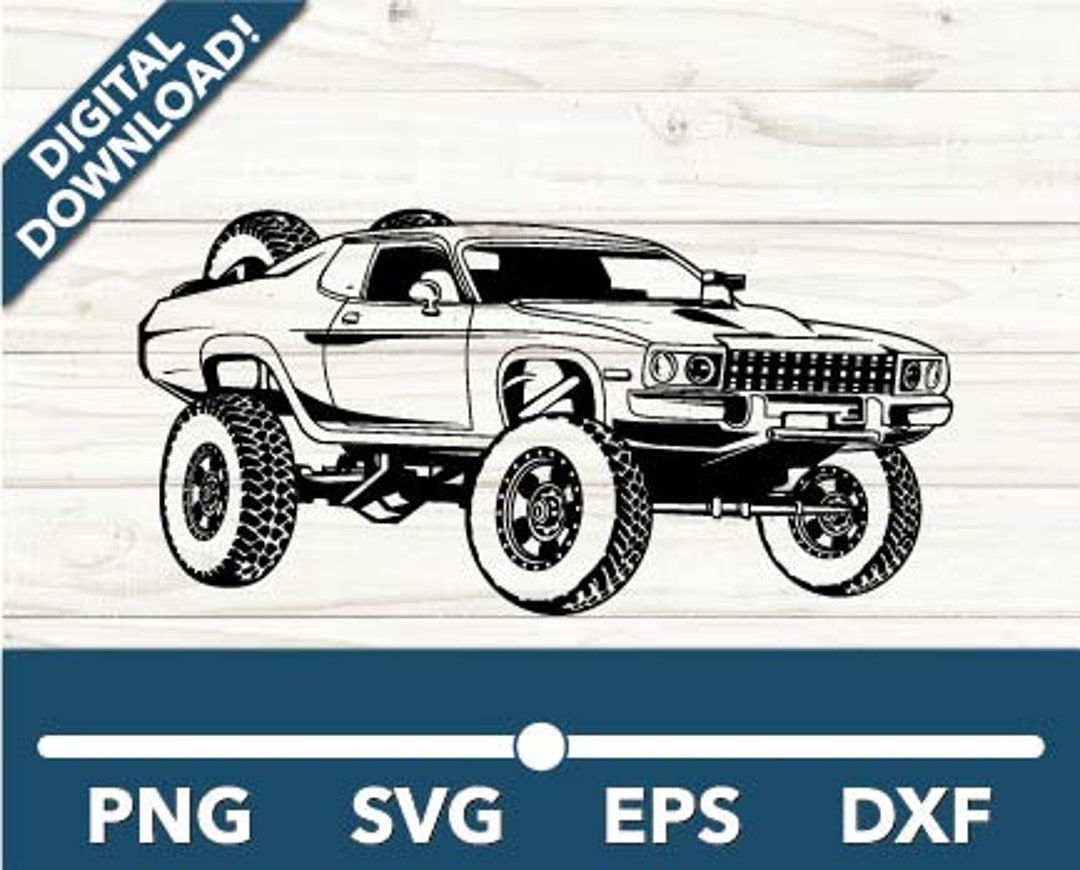 Square Body Offroad Muscle Car SVG, Car Clipart, Fast Car Files for ...