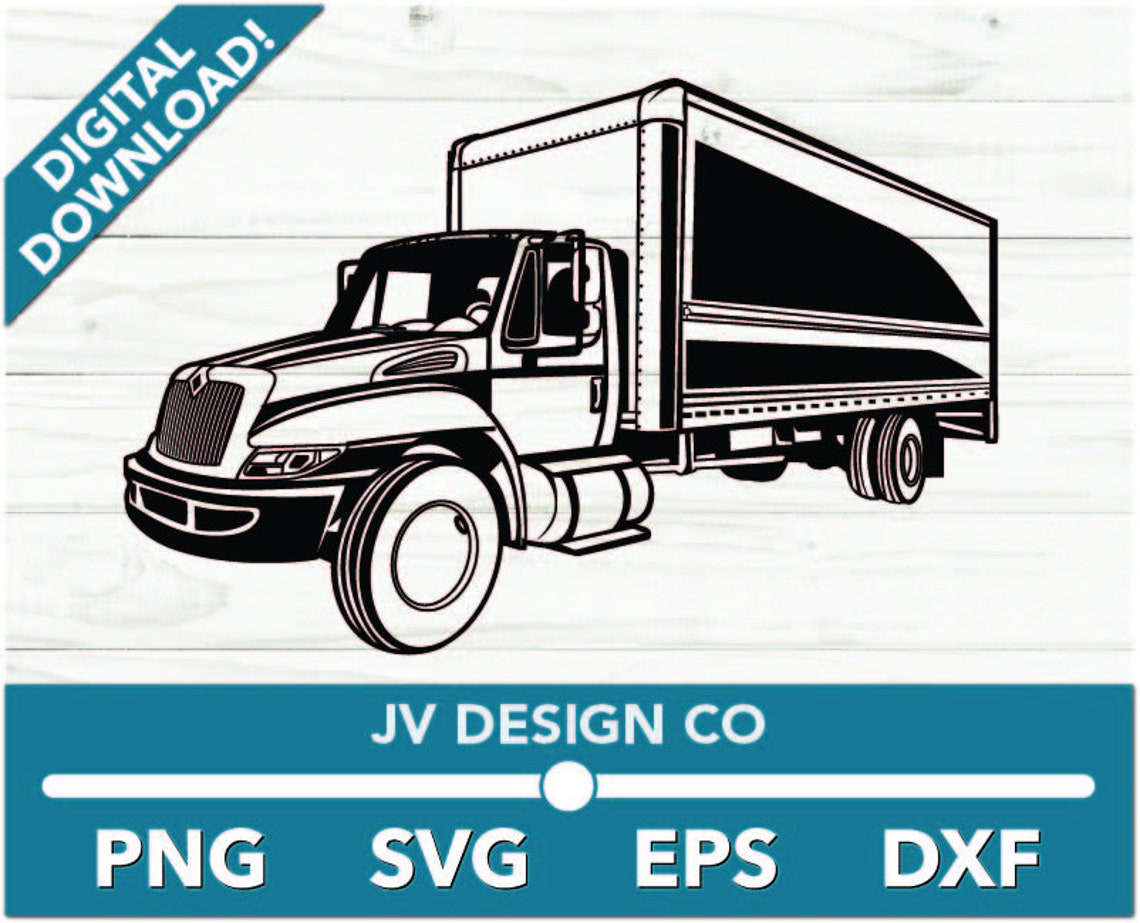Box Truck Moving Cargo Heavy Duty Construction Semi SVG, Clipart, Files ...