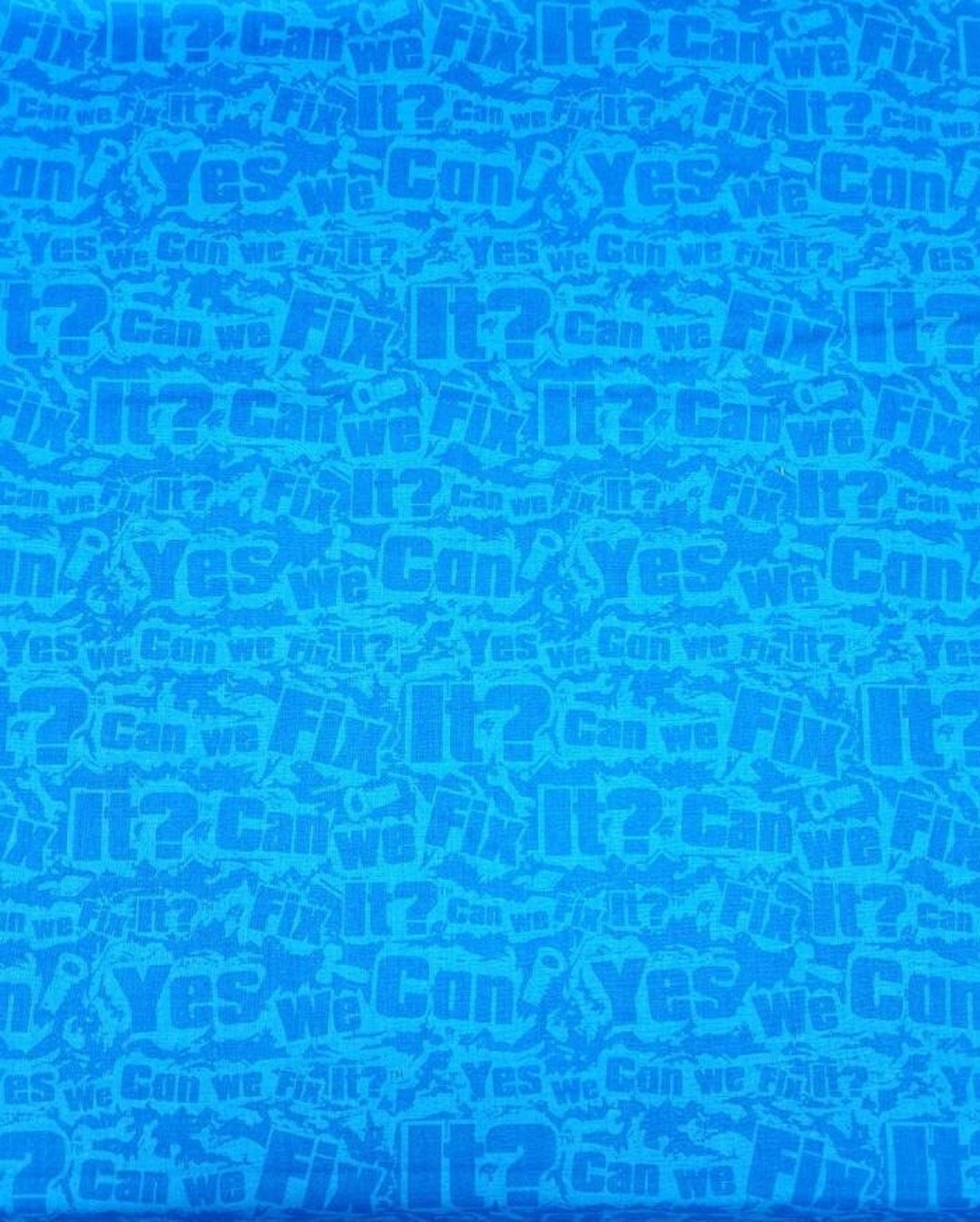 Bob the Builder Can We Fix It Yes We Can Fabric by the Yard - Etsy