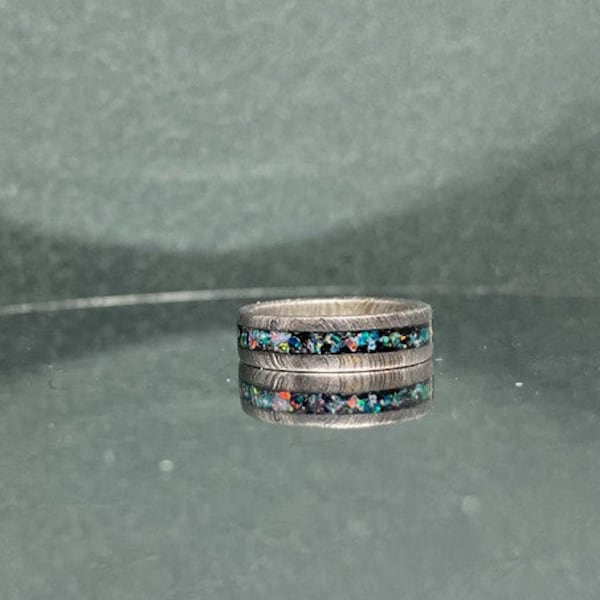 Titanium Damascus Ring - Etsy