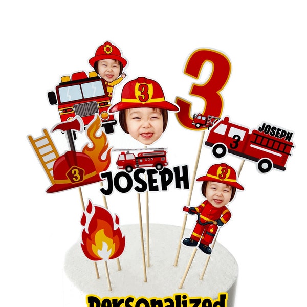 Firefighter Cake Topper - Etsy