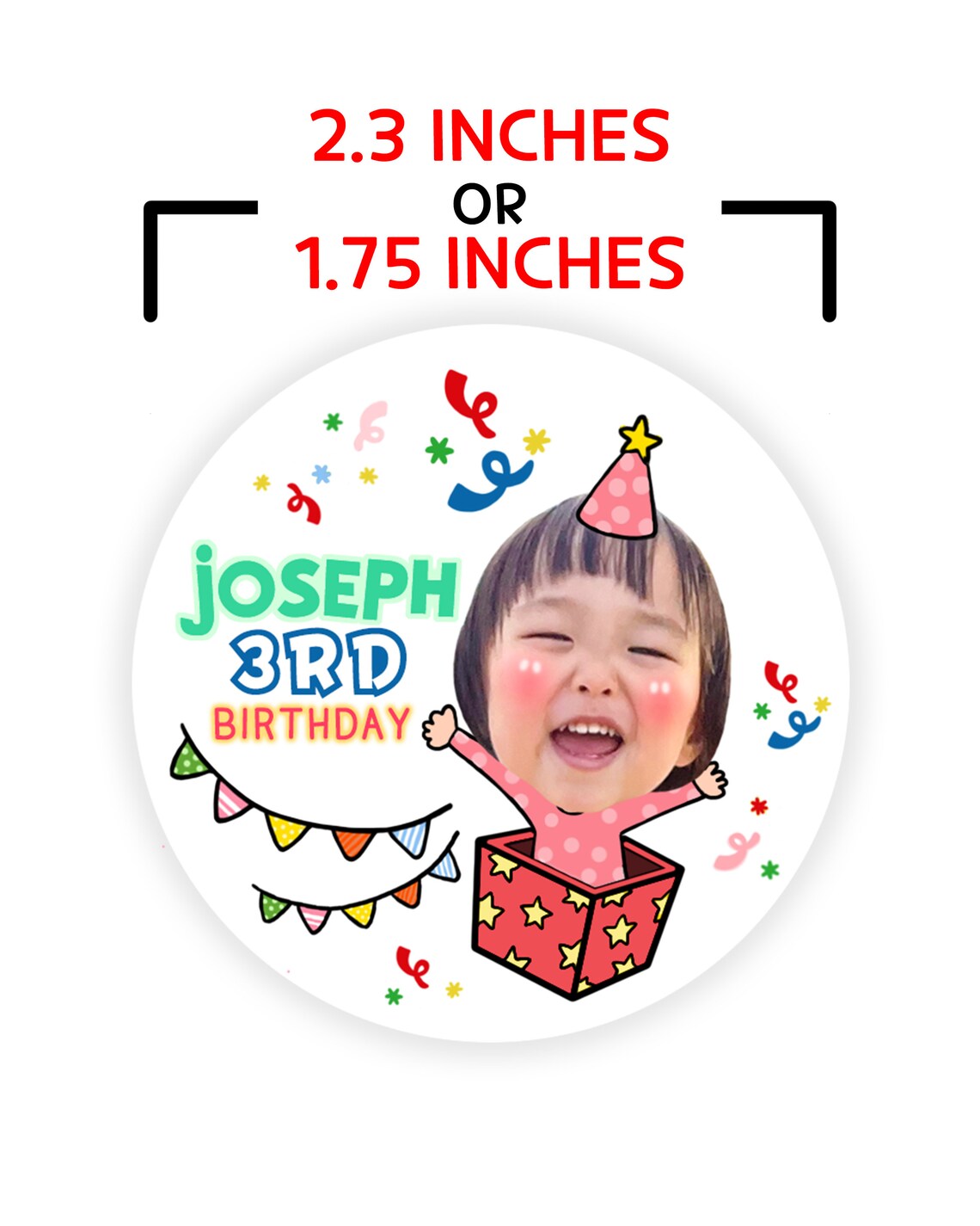 Customized Sticker Birthday Stickers Goody Bag Stickers - Etsy
