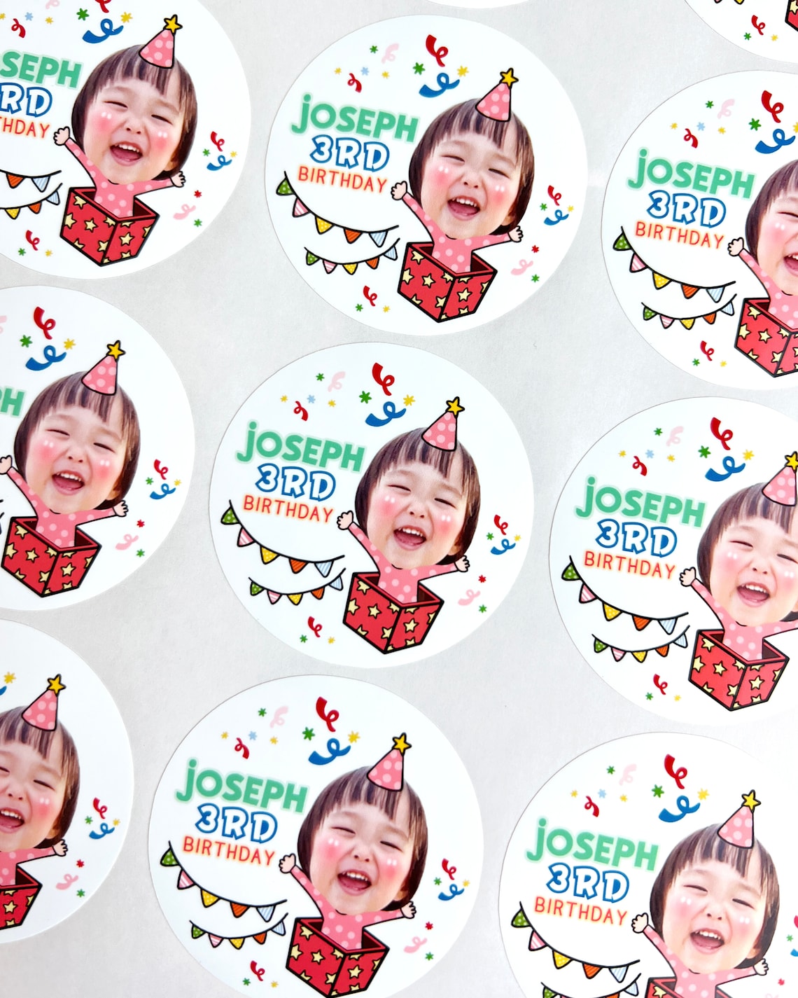 Customized Sticker Birthday Stickers Goody Bag Stickers - Etsy