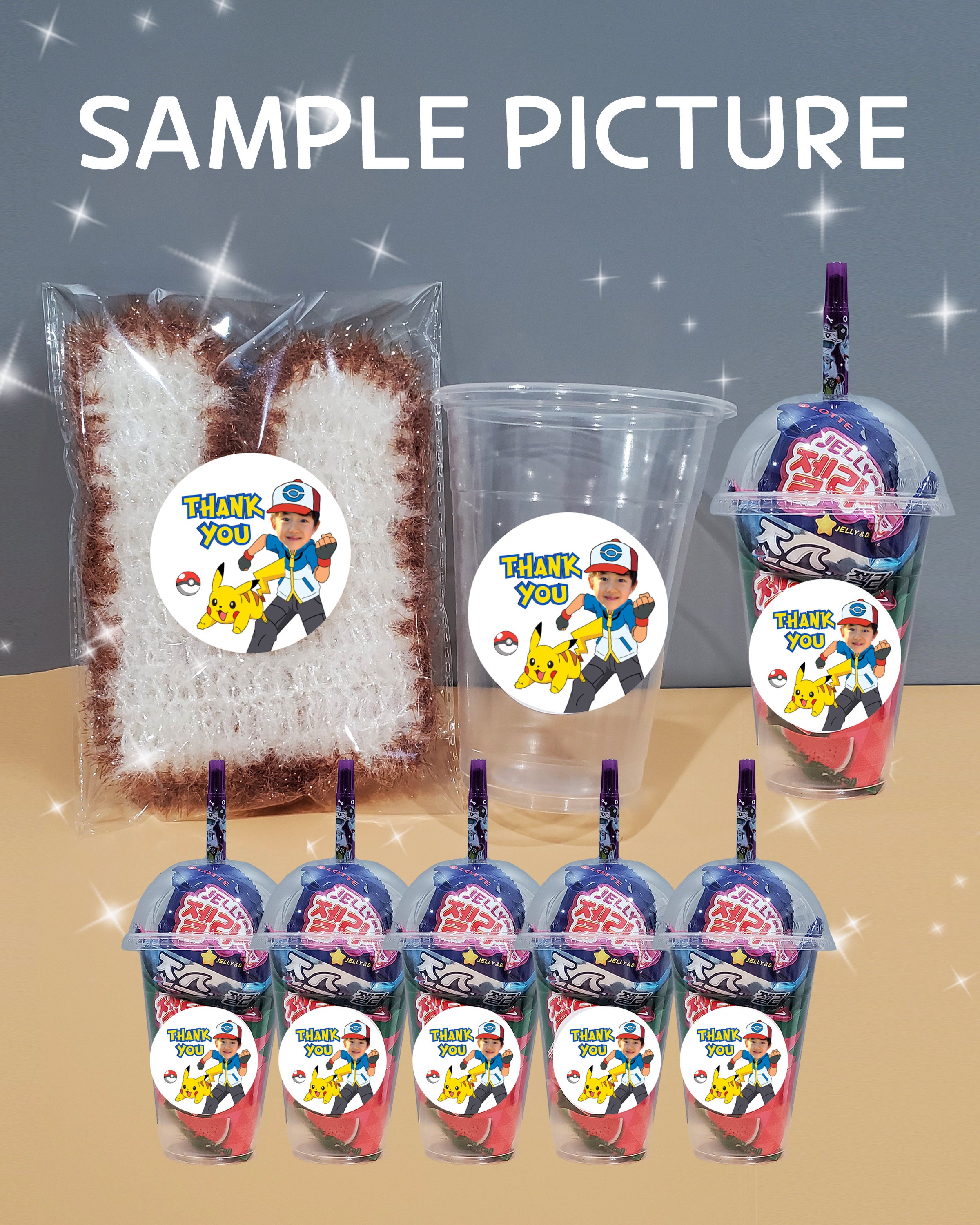 Pokemon Custom Sticker, Goodie Bag Sticker, Goody Bag Sticker, Thank ...