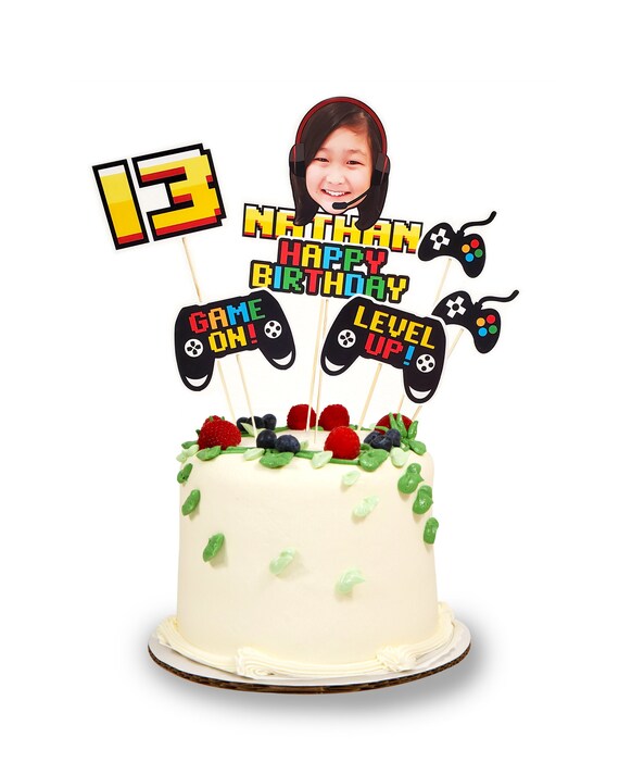 Game topper gamer cake topper personalized game topper | Etsy