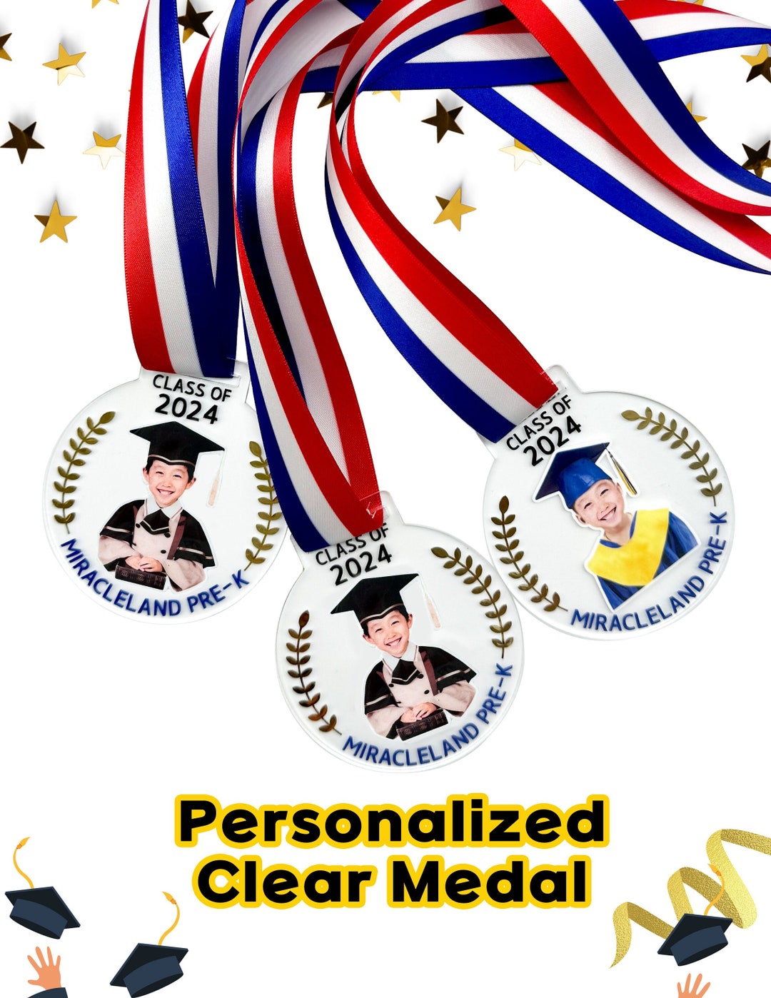 Personalized Clear Medal, Personalized Medal, Photo Medal, Custom Medal ...