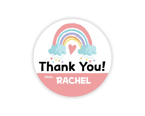 Thank You Sticker Favor Bag Sticker Goody Bag Sticker | Etsy