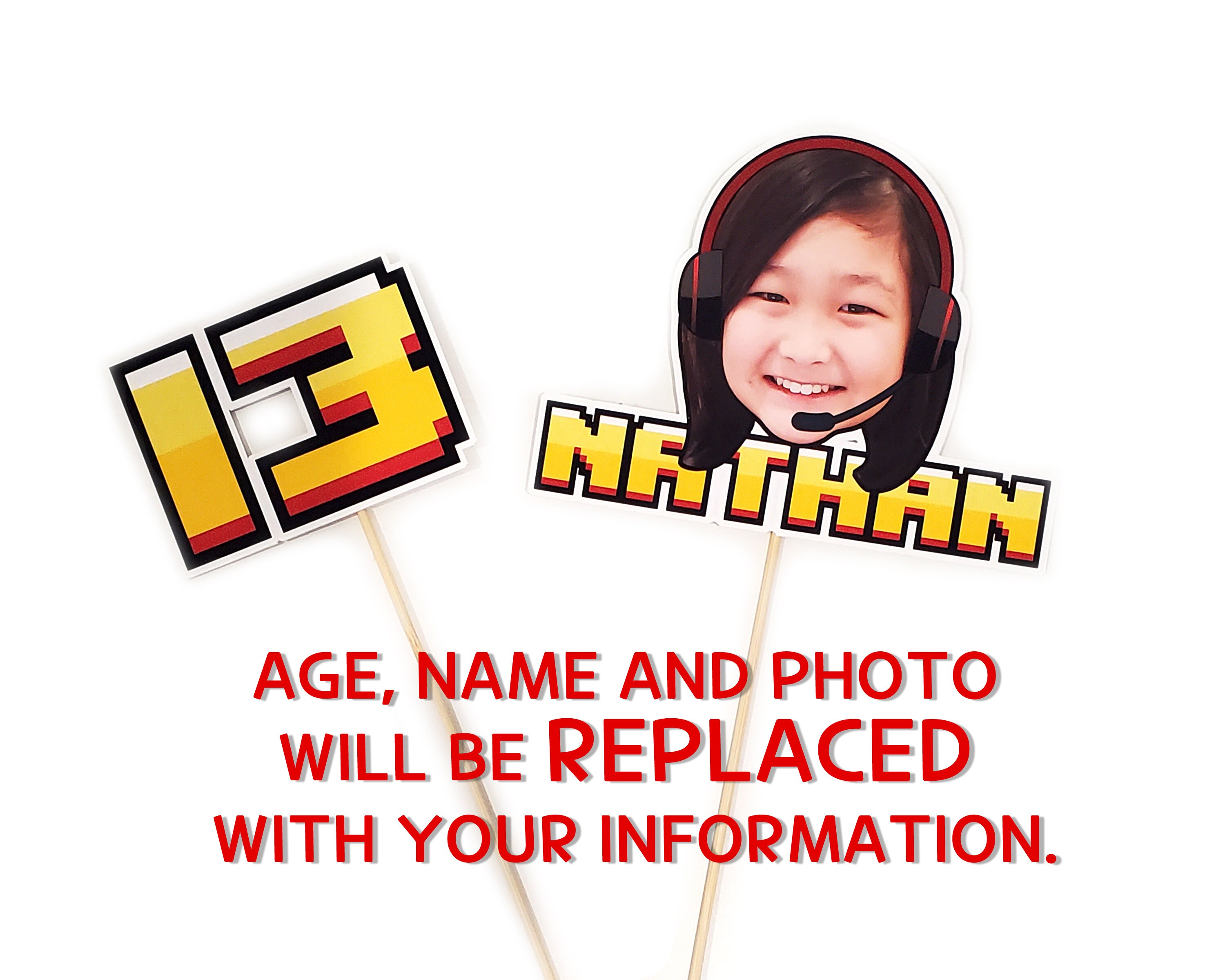 Game topper gamer cake topper personalized game topper | Etsy