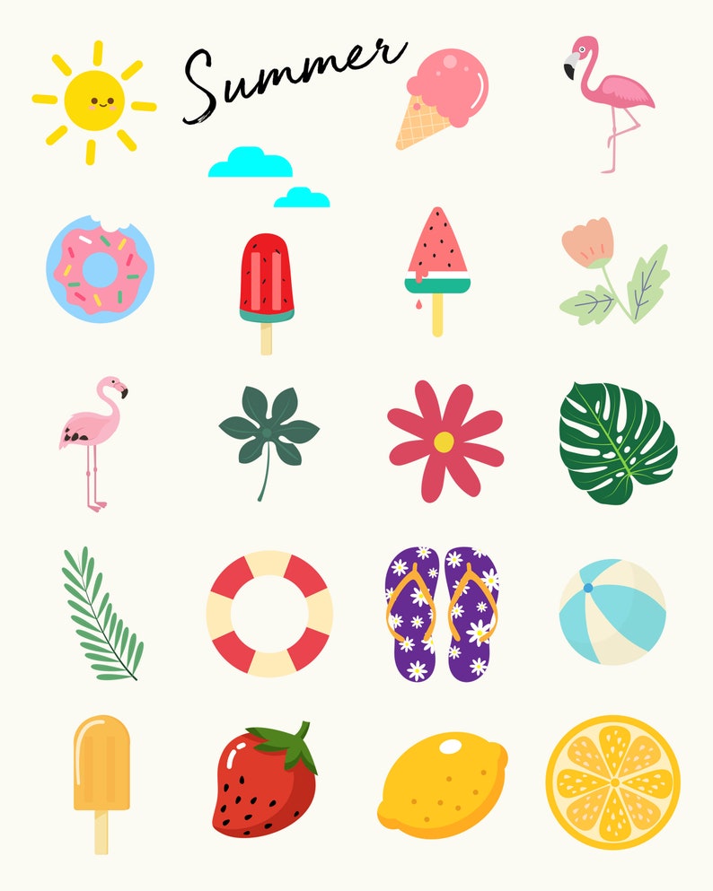 Summer Tropical Svg Eps Png Jpg Files, Cricut Cutting Files, Instant ...