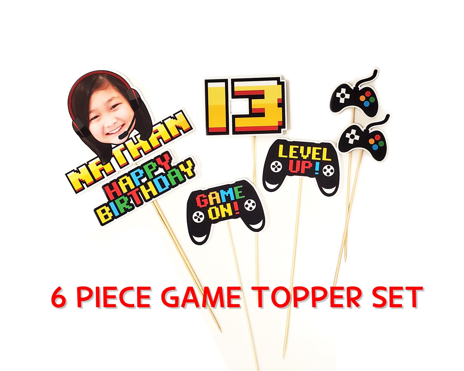 Game Topper, Gamer Cake Topper, Personalized Game Topper - Etsy