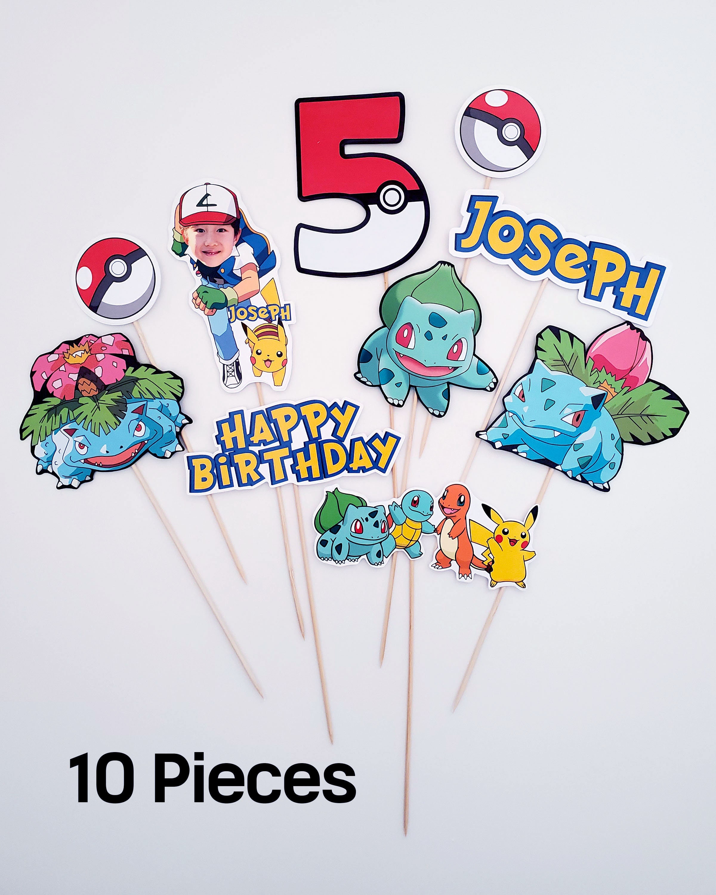 Bulbasaur Topper Pokemon topper Bulbasaur Pokemon cake | Etsy