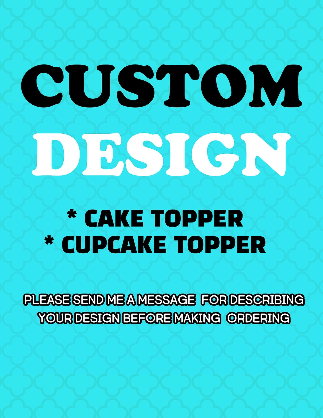 Custom Cake Topper, Personalized Topper, Custom Design Sticker, - Etsy