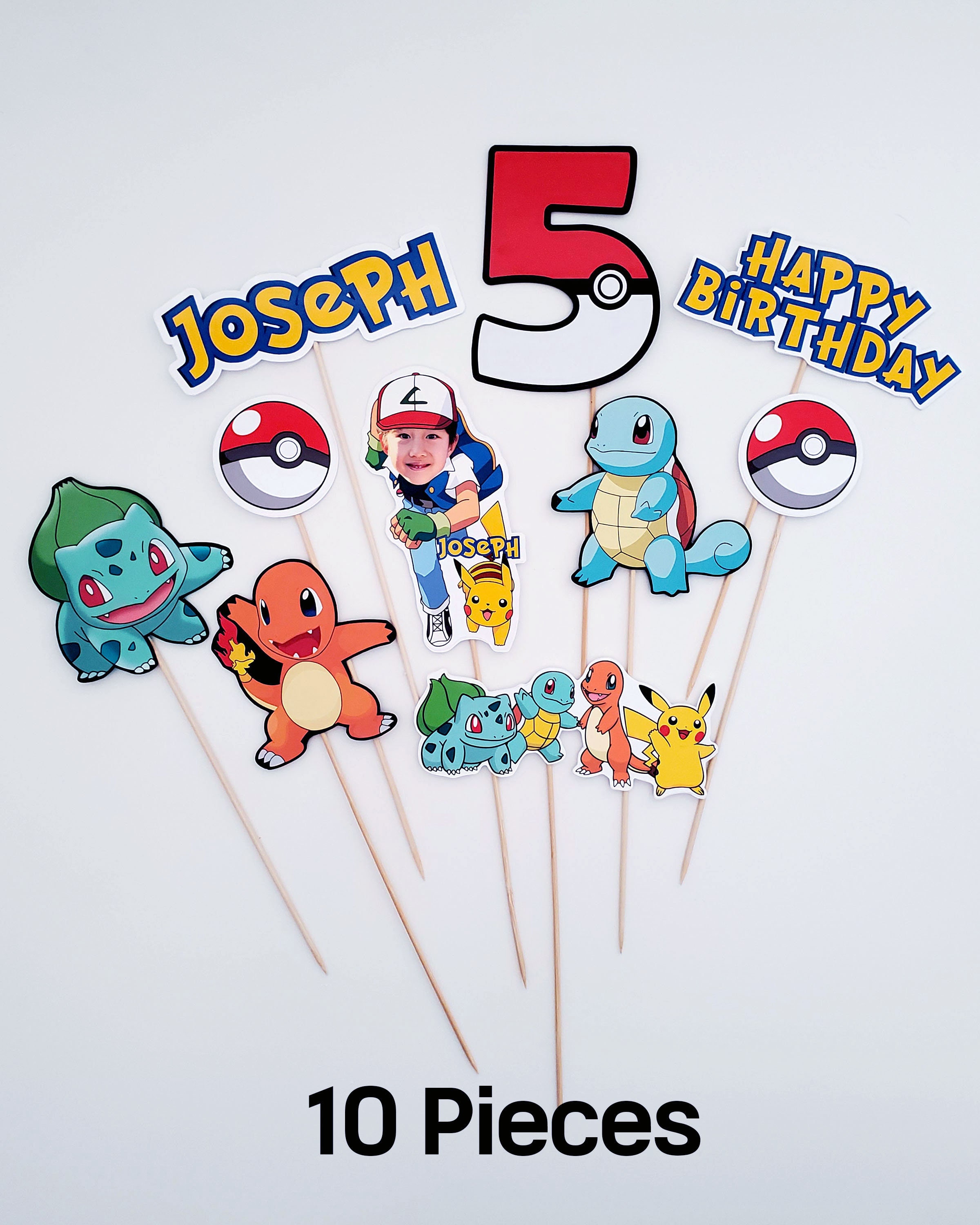 Pokemon Topper Pokemon Cake Topper Birthday Topper - Etsy
