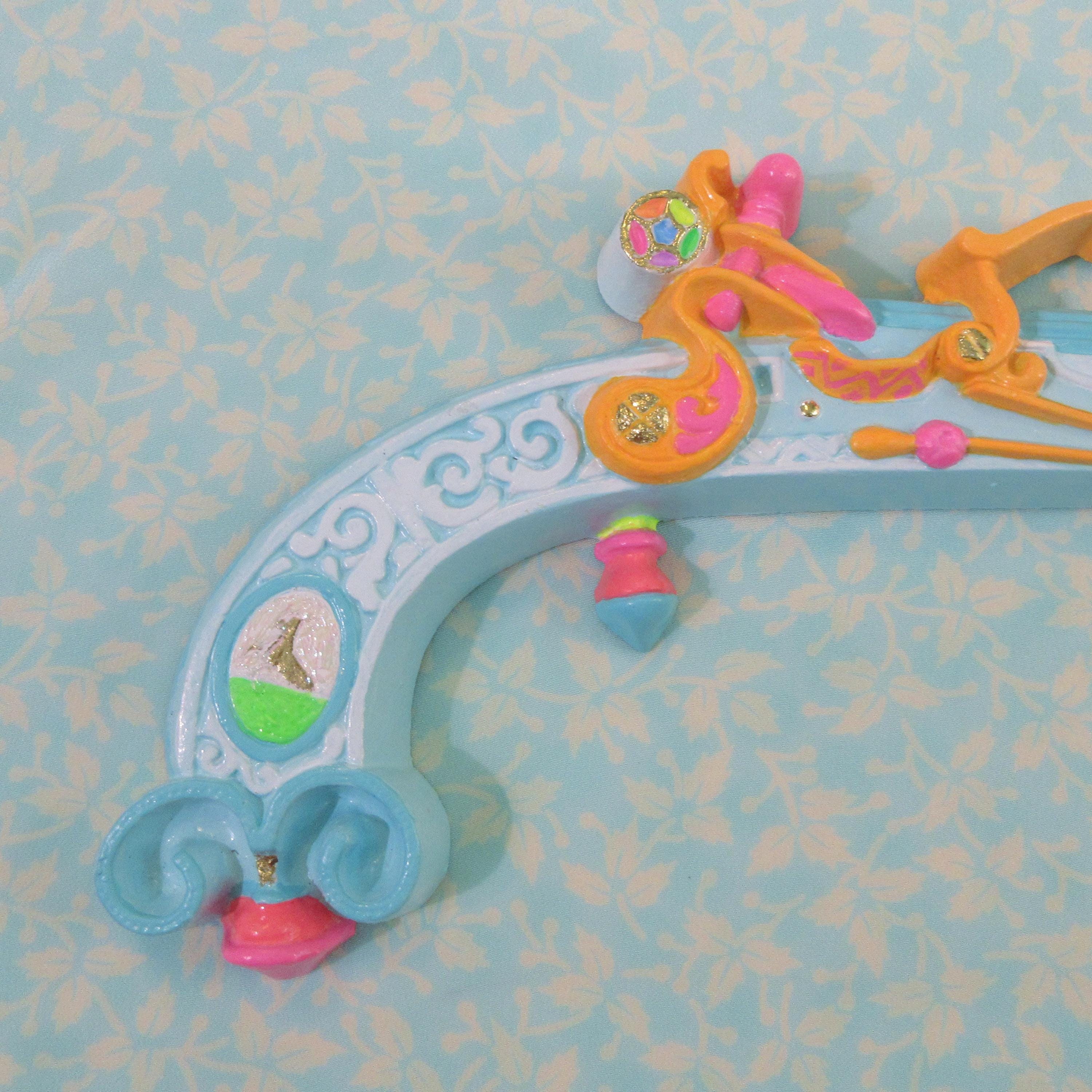 Painted Vintage Pistol Neon Pastel Rainbow Blue Plaque Wall Art Fake ...