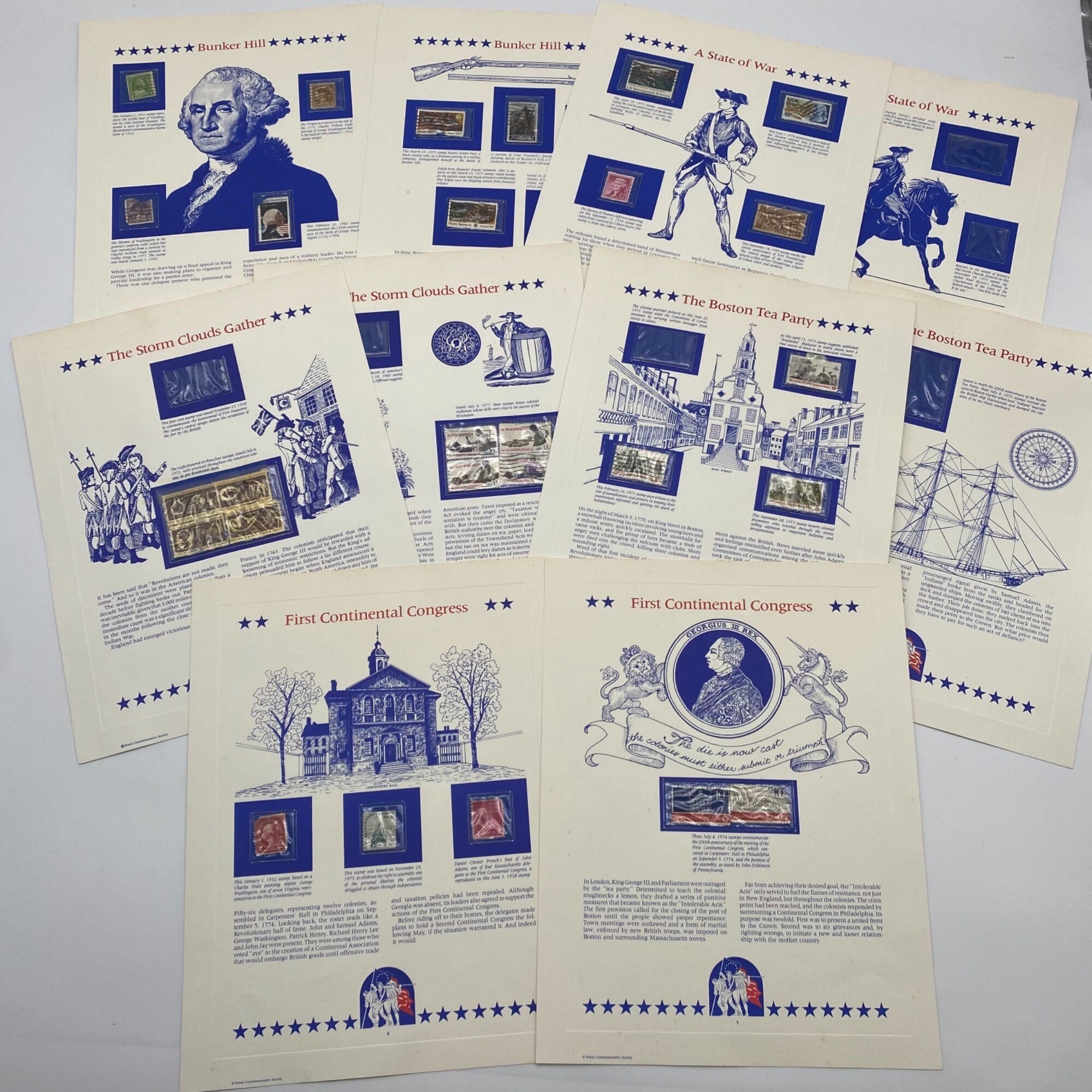 Vintage USPS American Commemorative Stamp Collection Panels - Etsy