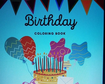 40 Page Birthday Coloring Book - Etsy