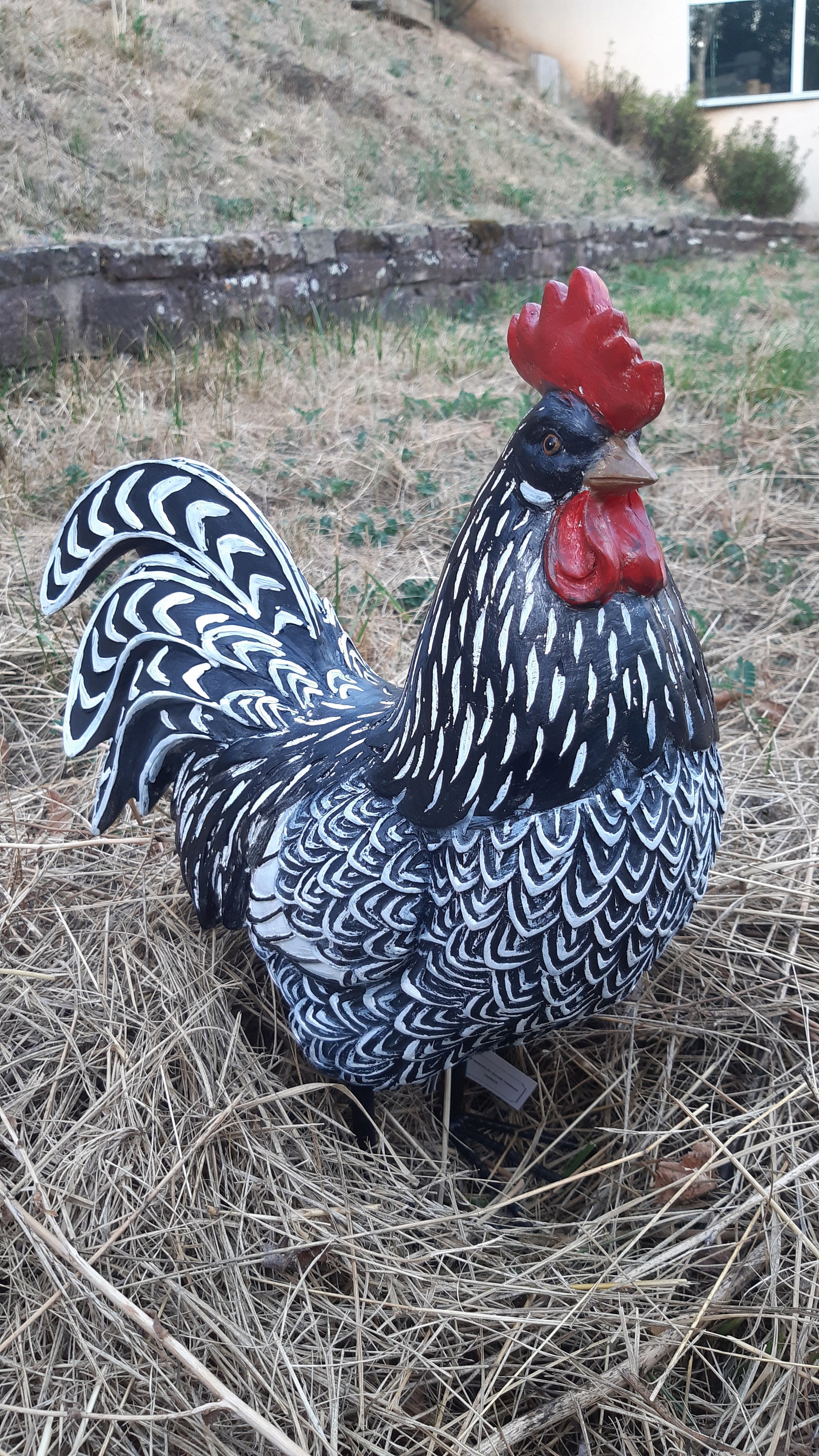Chicken Rooster Chicken Realistic Figurine Made in France Hand-painted ...