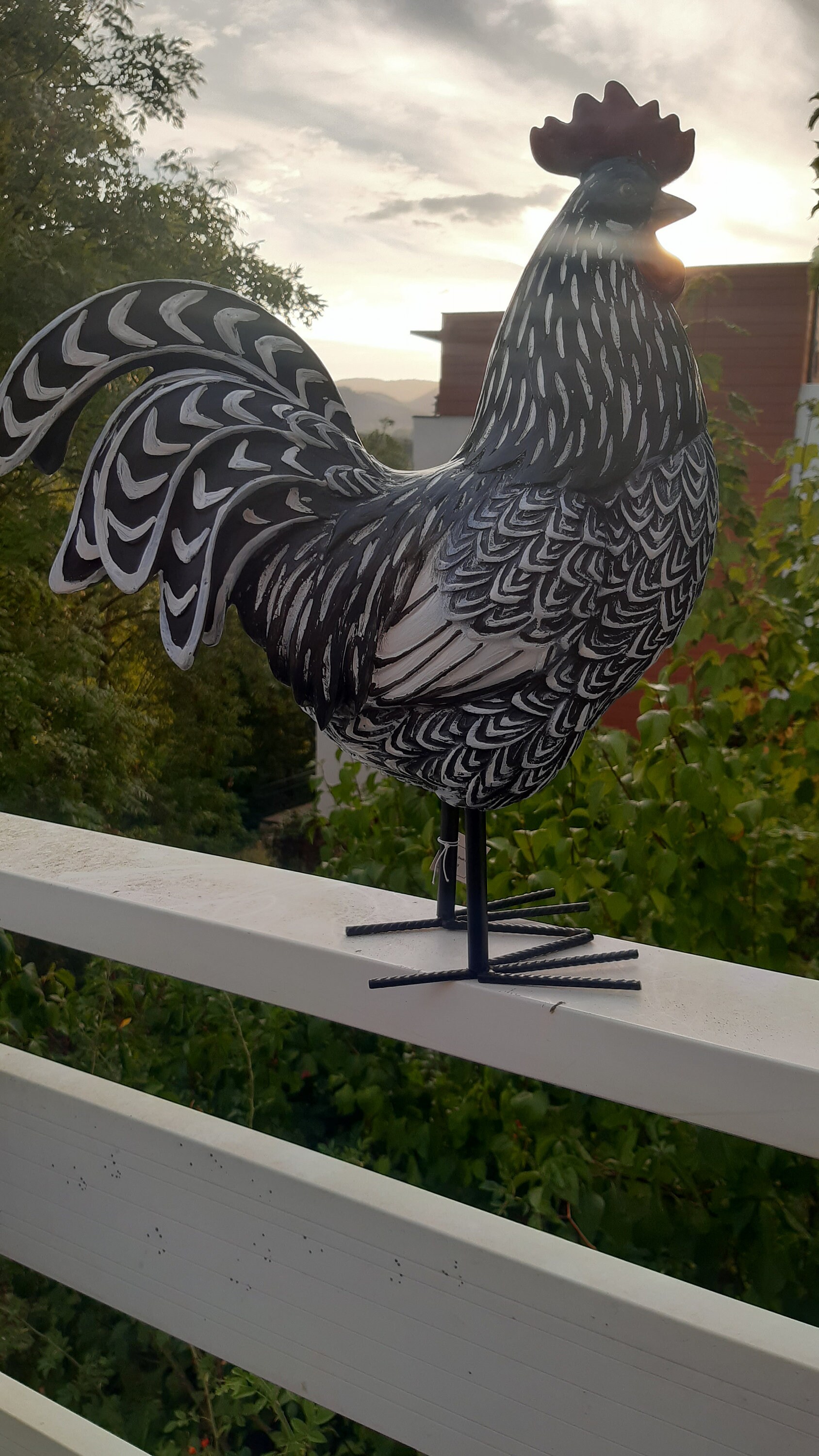 Chicken Rooster Chicken Realistic Figurine Made in France Hand-painted ...