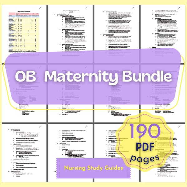 Maternity Study Guide - Etsy