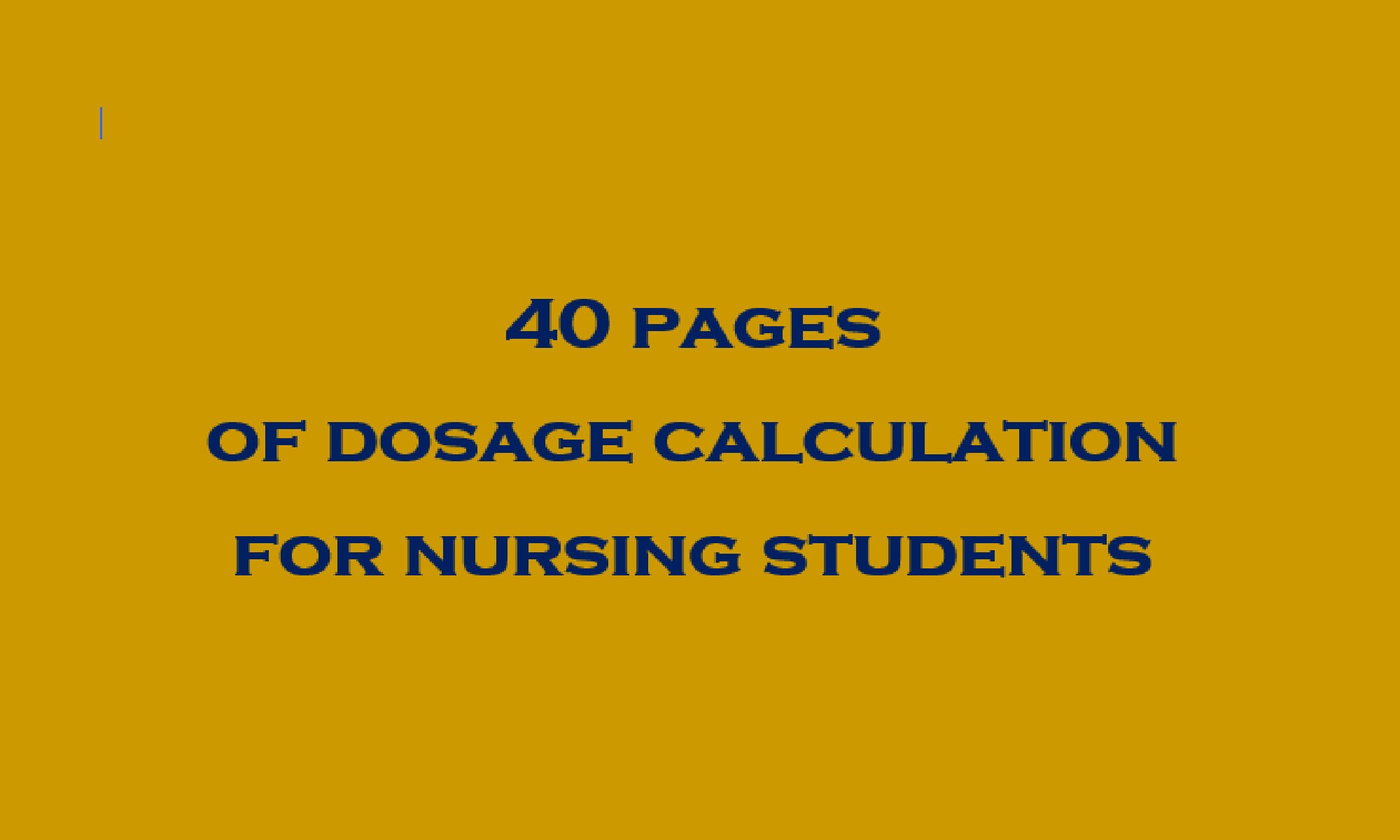 40 Pages Of Dosage Calculation For Nursing Students Rn And Lpn Etsy