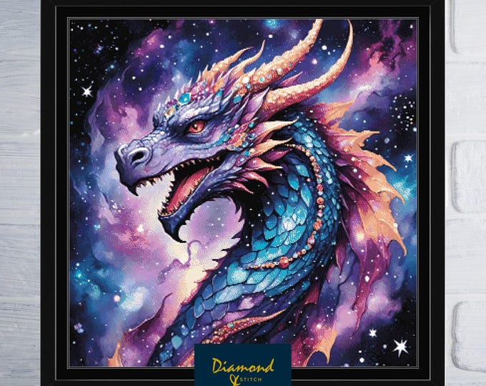 Chakra Dragon Cross Stitch Pattern by Serr.kai A Quill & Ink (digital ...