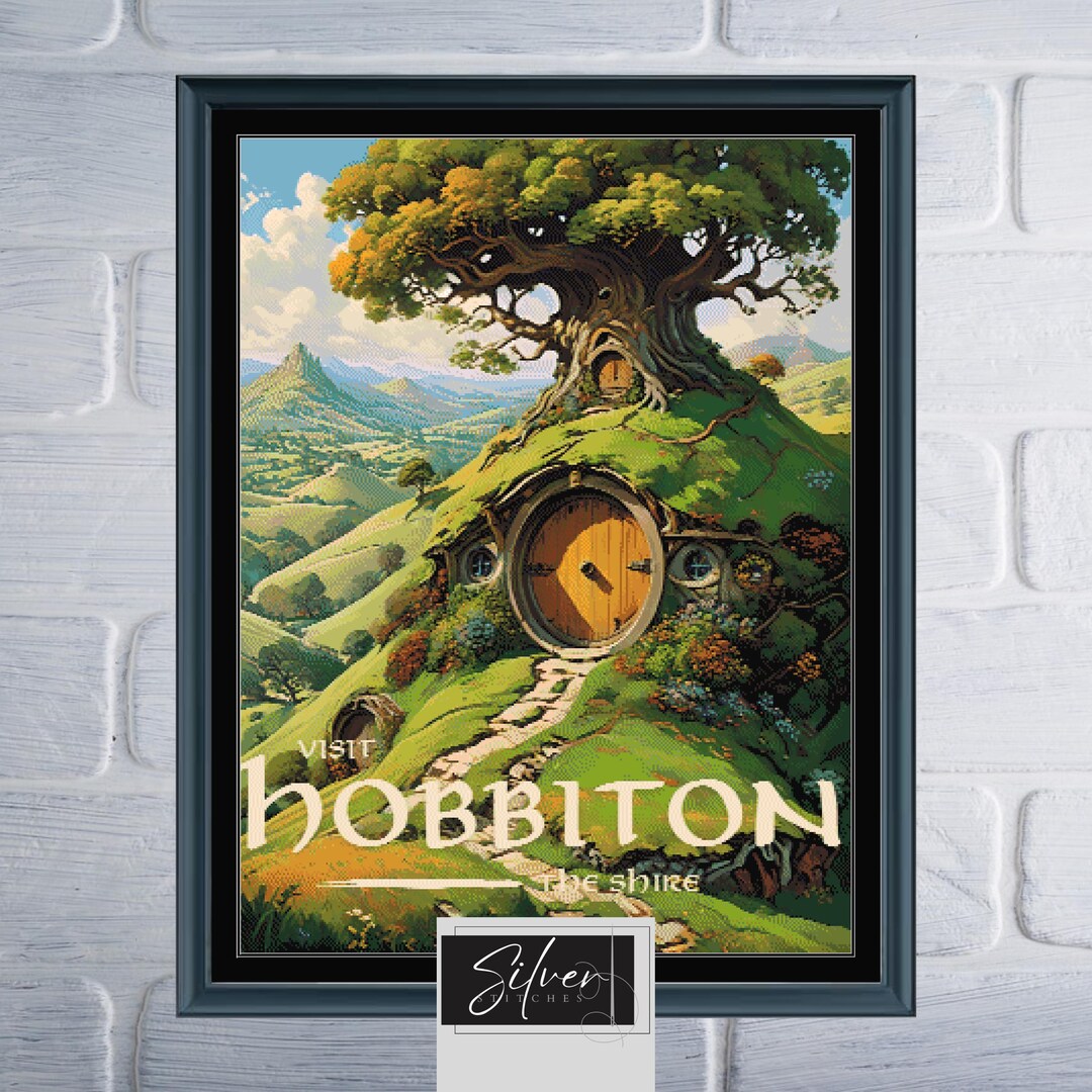 Hobbiton Poster | Counted Cross Stitch Pattern | Digital Download PDF ...