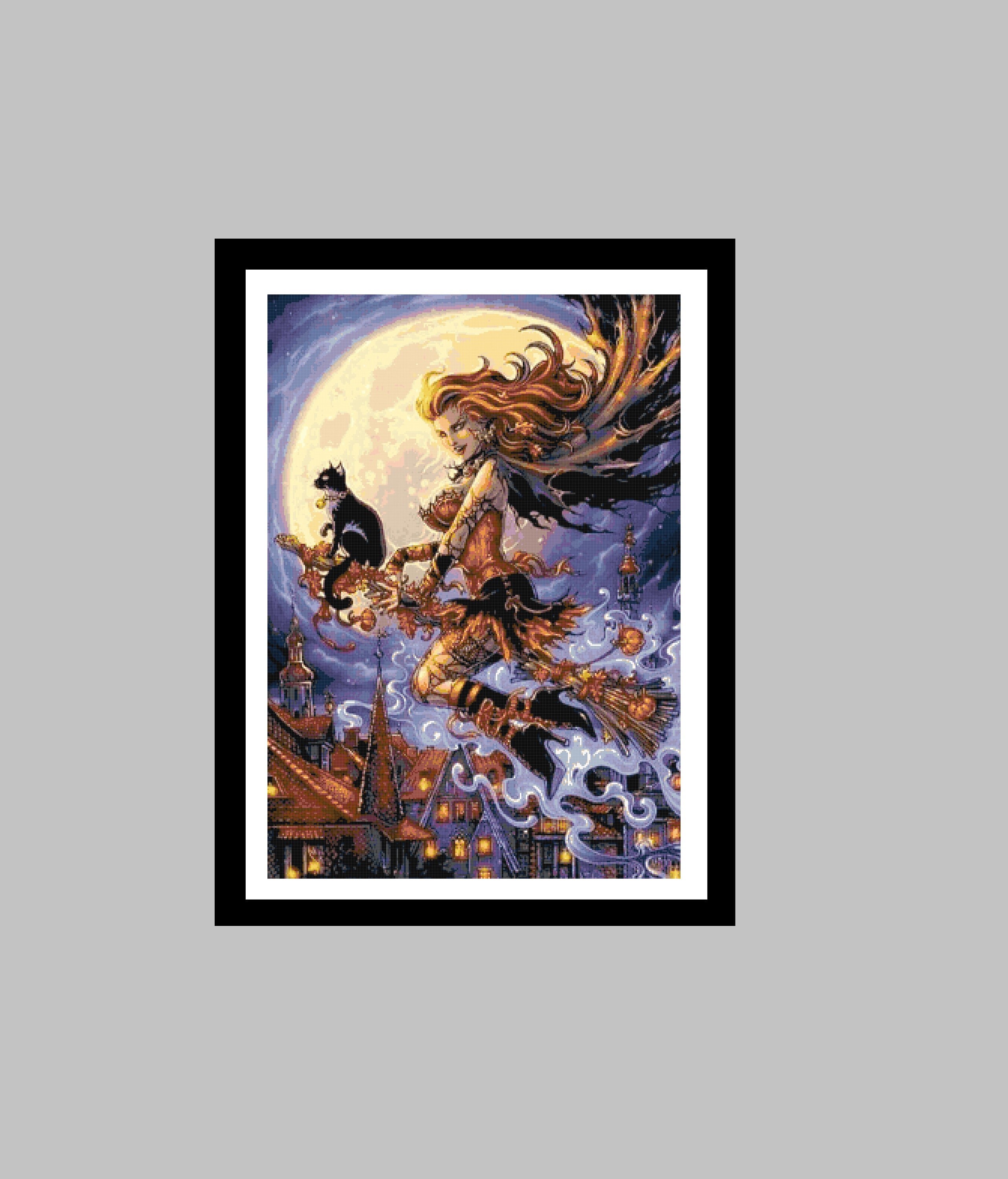 Witch Counted Cross Stitch Pattern Digital Download PDF - Etsy