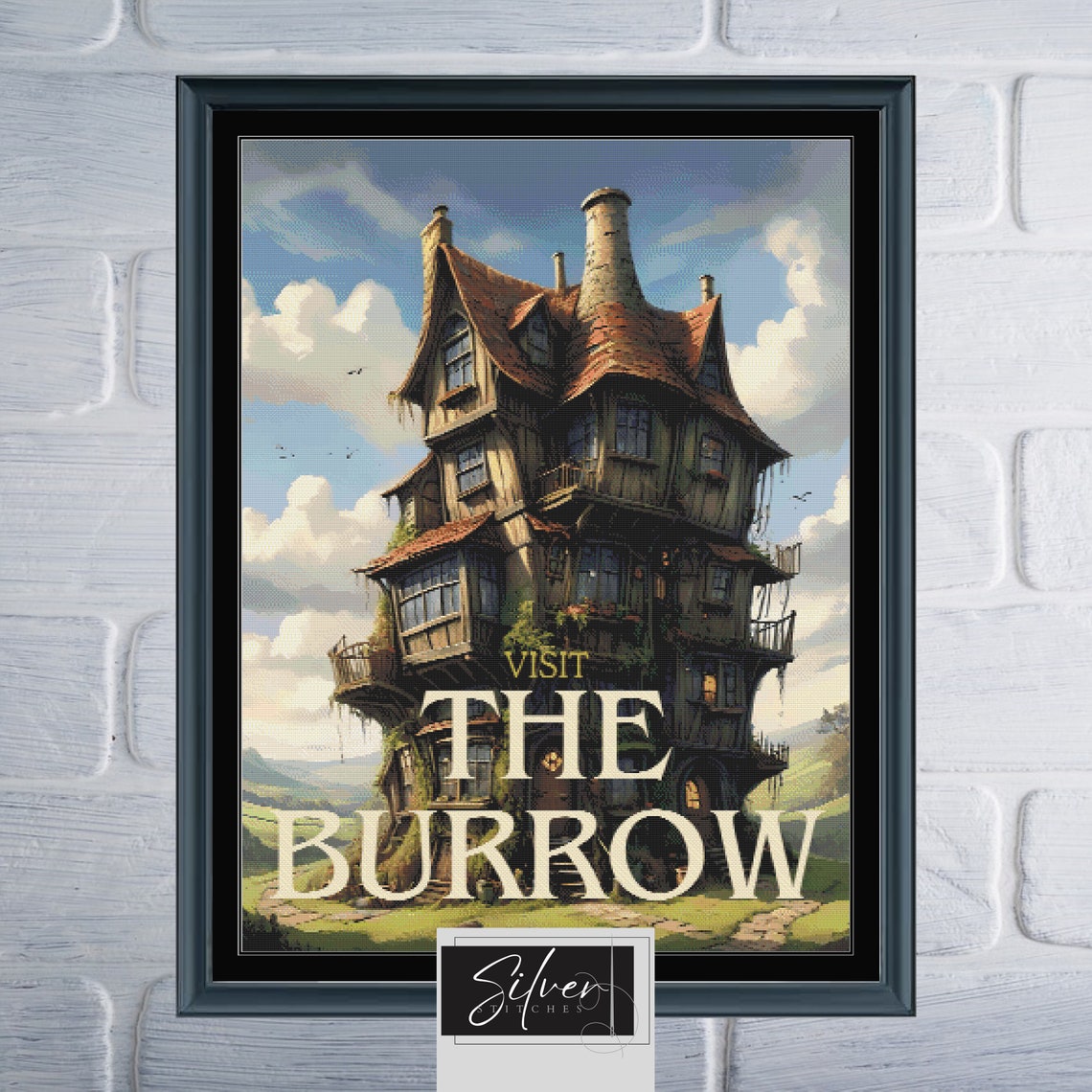 The Burrow Poster Counted Cross Stitch Pattern Digital Download PDF ...