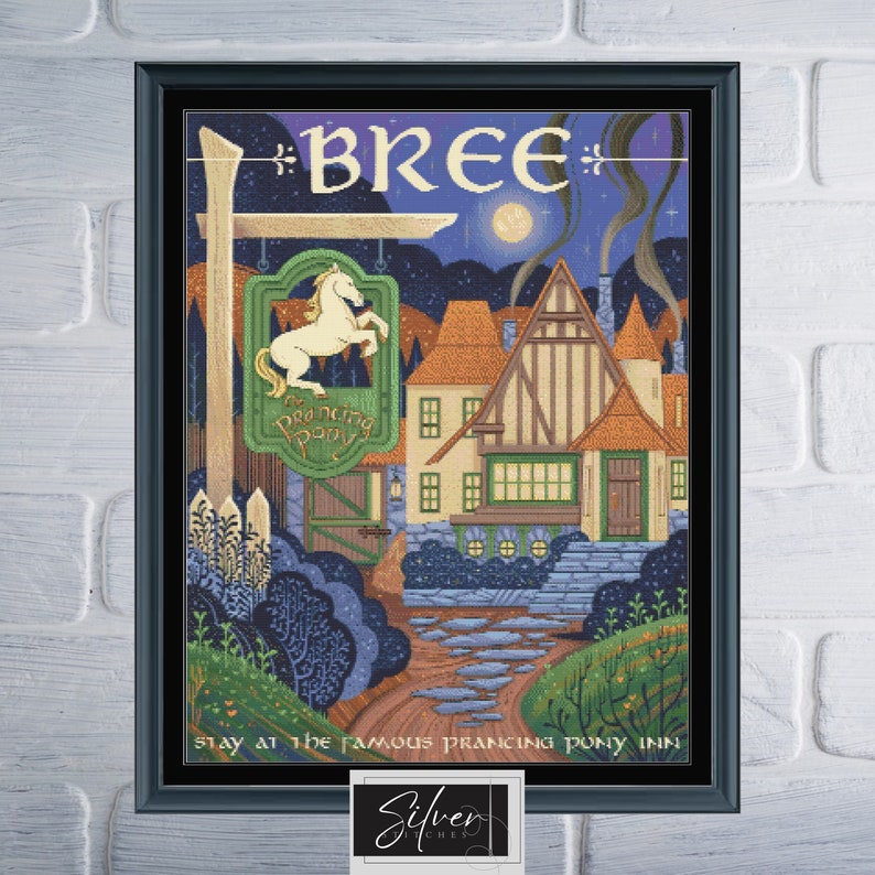 Bree Poster LOTR Counted Cross Stitch Pattern Digital Download PDF ...