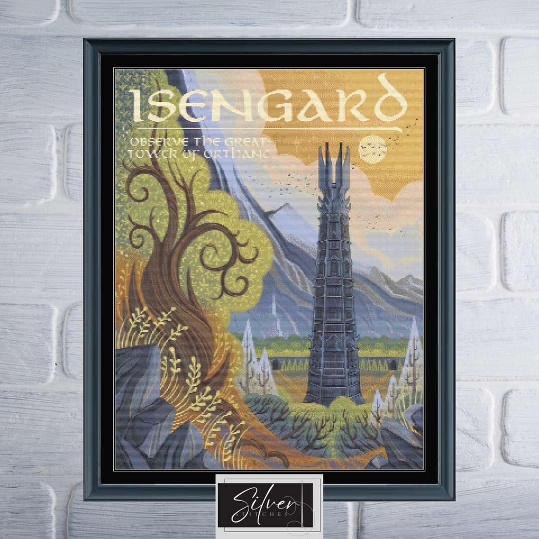 Isengard Poster | LOTR | Counted Cross Stitch Pattern | Digital ...