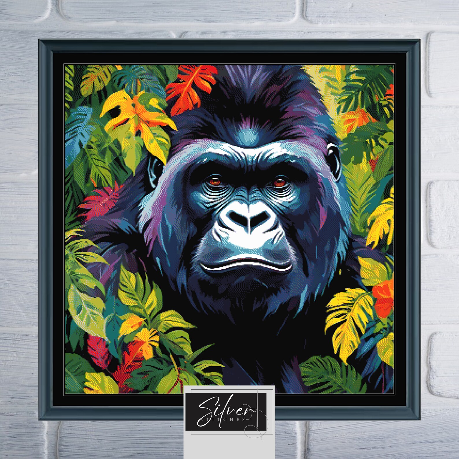 Gorilla Counted Cross Stitch Pattern | Digital Download PDF Chart - Etsy