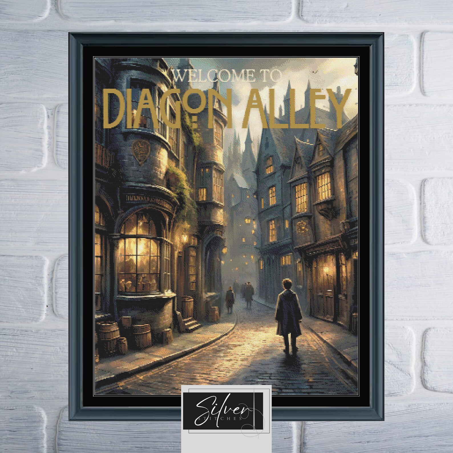 Diagon Alley Poster Counted Cross Stitch Pattern Digital Download PDF ...