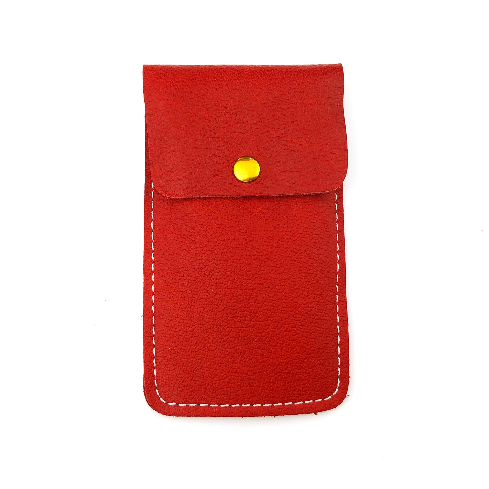 Red Watch Travel Pouch Suede Leather Storage Case for Ladies and Gents ...